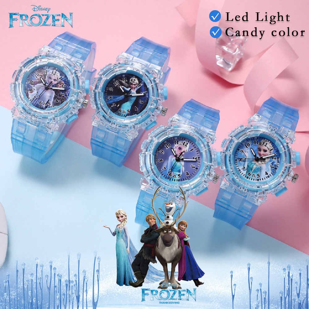 Frozen Princess Elsa Anna Pattern Children LED Light Kids Watches for ...