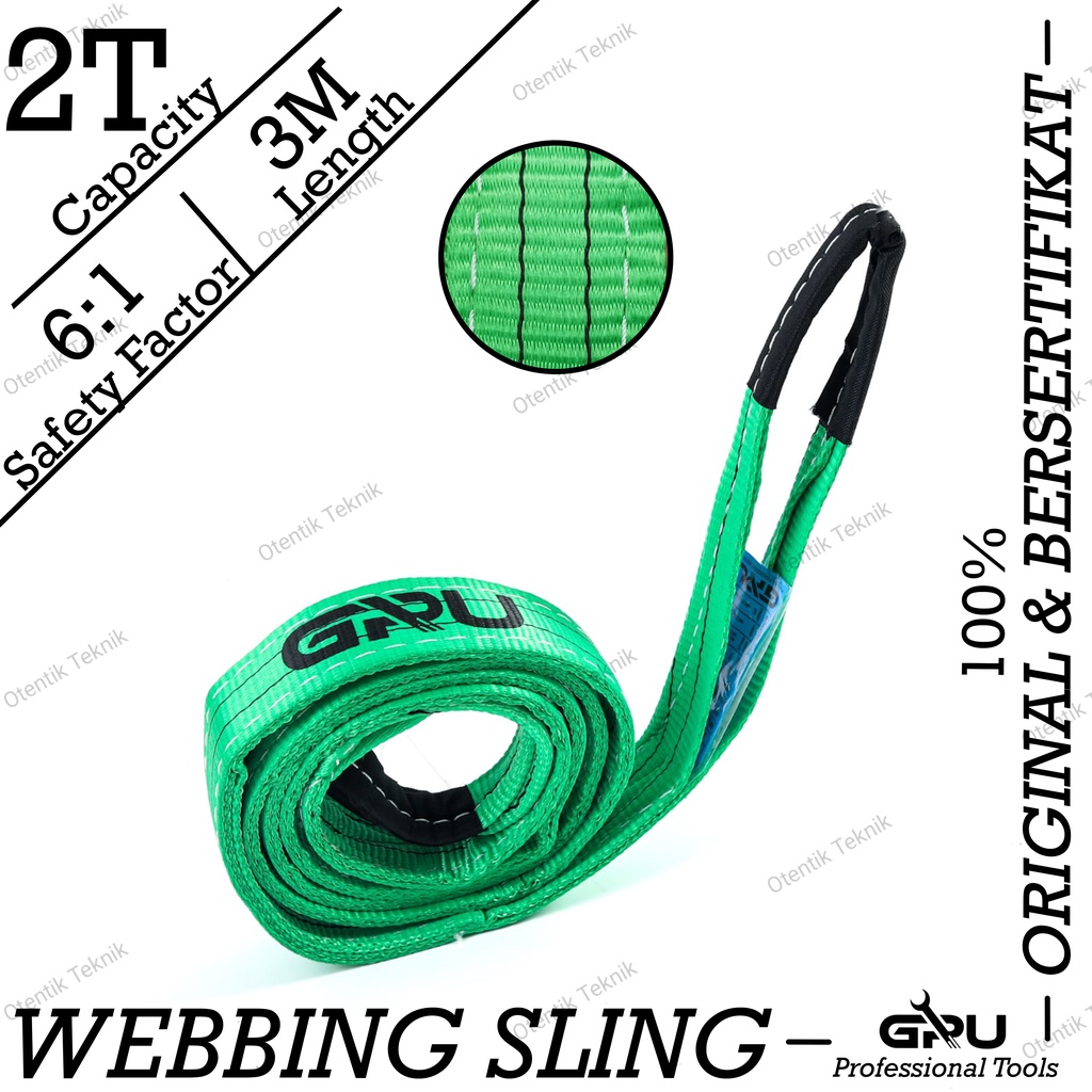 WEBBING SLING BELT 2 TON X 3 METER - 2T X 3M BELT STRAP - WEBING ...