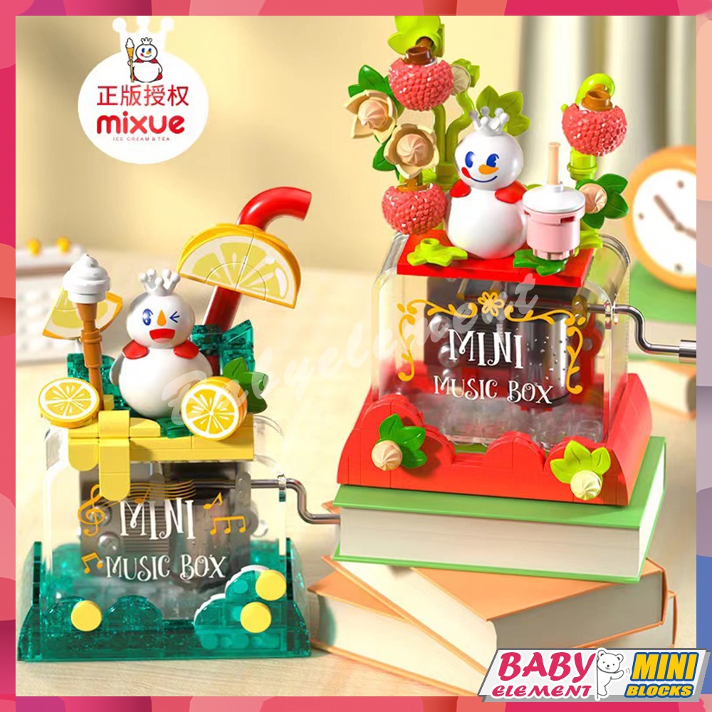 23082-83 MIXUE Ice Cream & Tea joint name Music Box Building Blocks ...