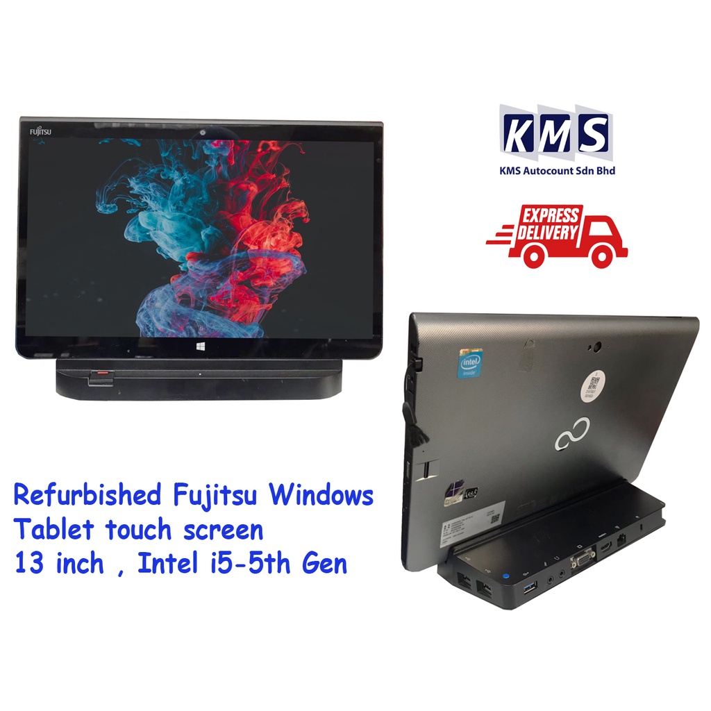 Refurbished Fujitsu Windows Tablet touch screen 13 inch , Intel i5-5th ...