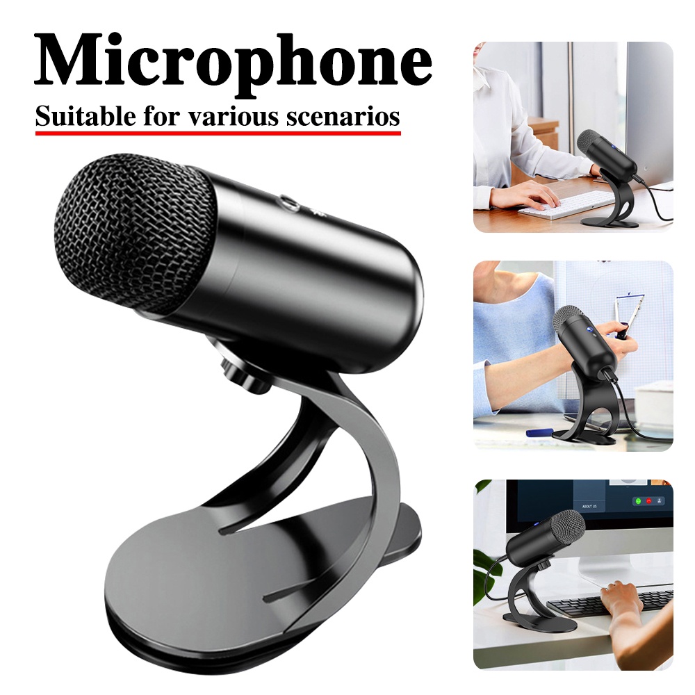 Singing Live USB Wired Microphone Desktop PC Game Conference Recording ...