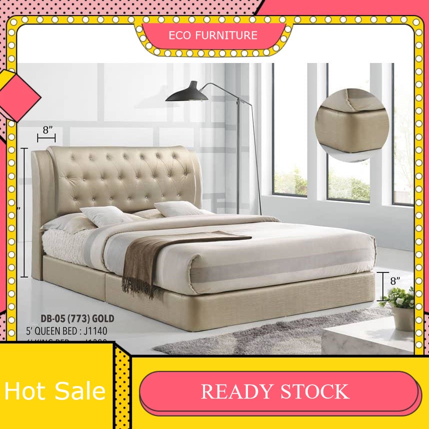 Katil Kulit PVC Divan Katil Single / Super Single / Queen / King ...