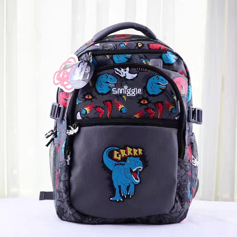 Australia smiggle Gray Dinosaur Shape Student Schoolbag | Shopee Malaysia