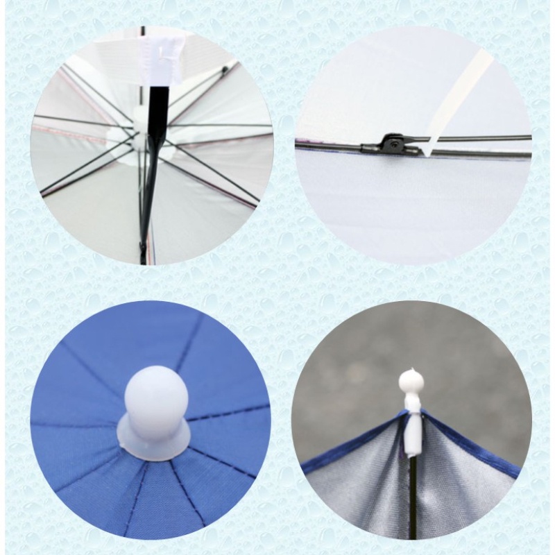 Foldable Head Umbrella Cap Shade Hat Men Women Outdoor Anti Rain ...