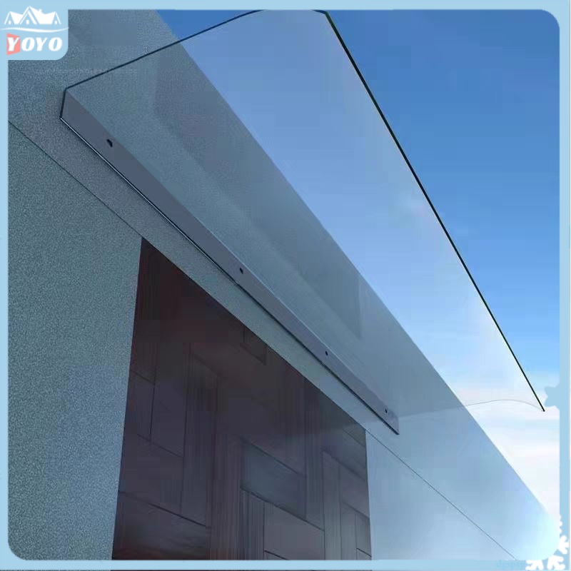 Transparent canopy panels without brackets invisible canopy bay window ...