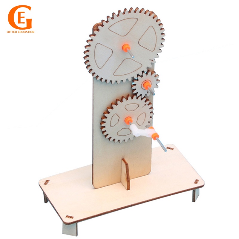 GIFTED EDUCATION DIY Gear Transmission Gear Triple Linkage Children ...