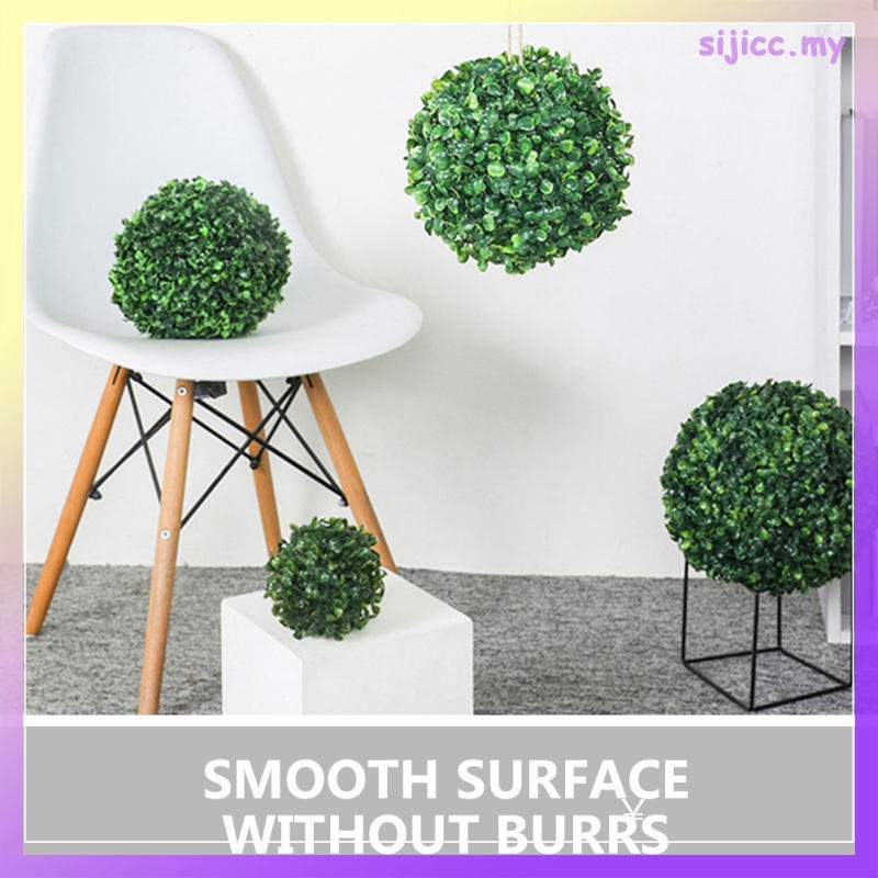 [READY STOCK] Flower Arrangement Faux Plant Topiary Ball Holders Grass ...