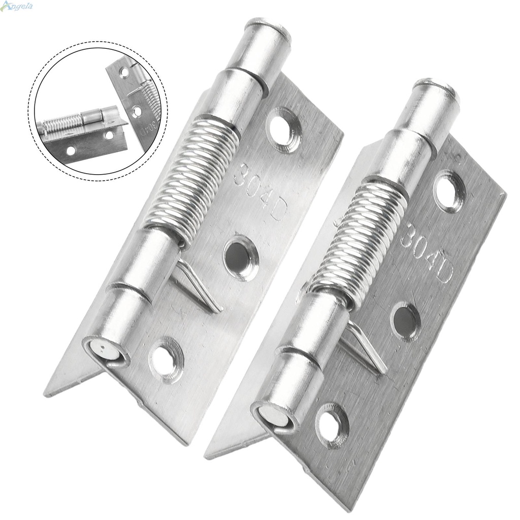 2Pcs Automatic Rebound Hinge Door Closer Stainless Steel Spring Hinge ...