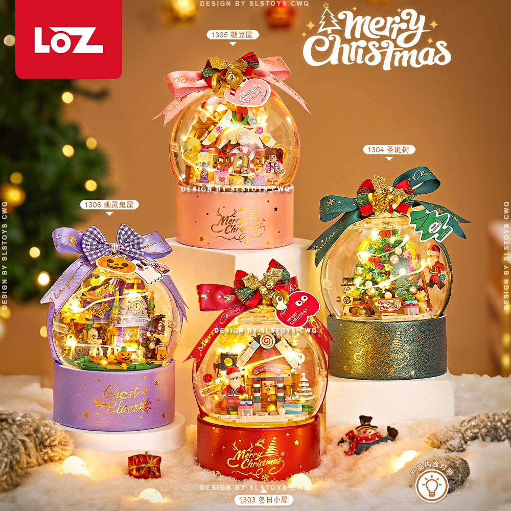 LOZ IDEAS Mini Block Eternal Flower Christmas Series Bouquet Gift ...
