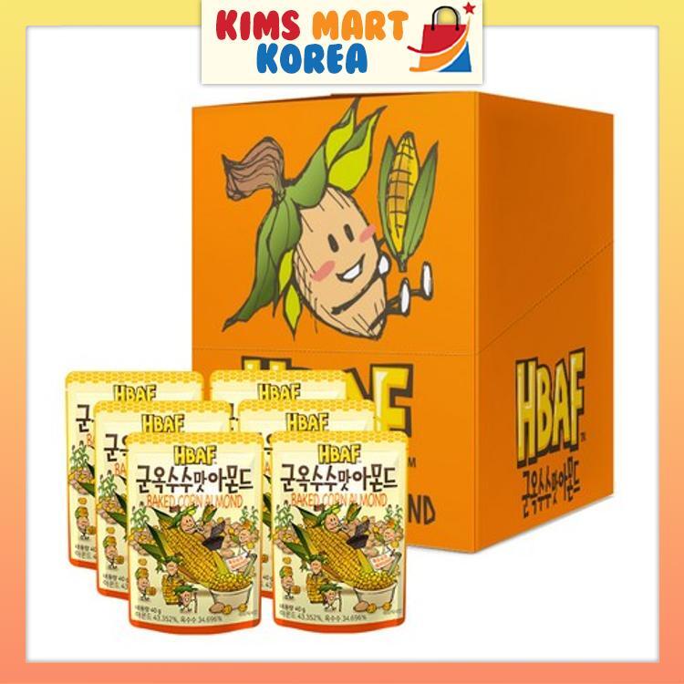 HBAF Flavored Almond Baked Corn Flavor Korean Snack 40g x 6pcs | Shopee ...