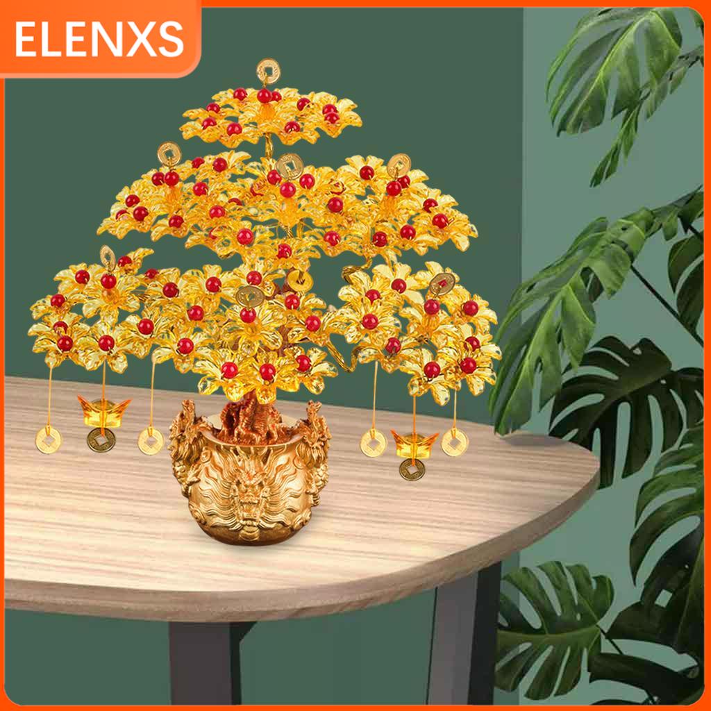 cny decoration 2024 1/2/3 DIY Money Tree Bonsai Style for Wealth and ...