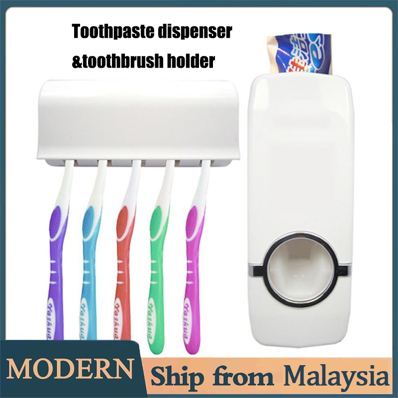 2 In 1 Hygiene Care Touch Me Automatic Vacuum Toothpaste Dispenser ...