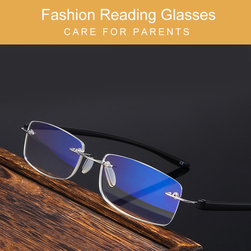 Frame-less Reading Glasses Vogue Presbyopic Spectacles With Power Phone ...