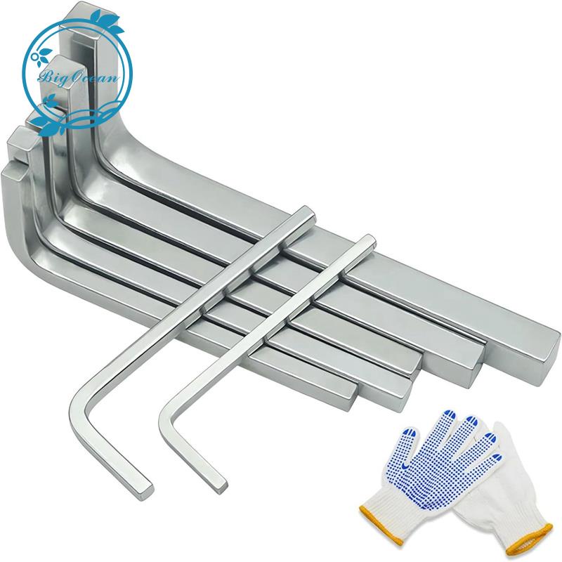 Square Head Wrench Set L Shaped Square Key Kit Chromium Vanadium Steel ...