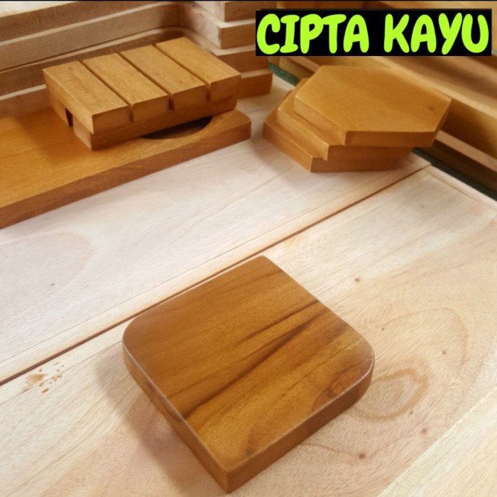 KAYU Wooden coaster 10x10;cm wooden coffee cup coaster (WCV-17 ...