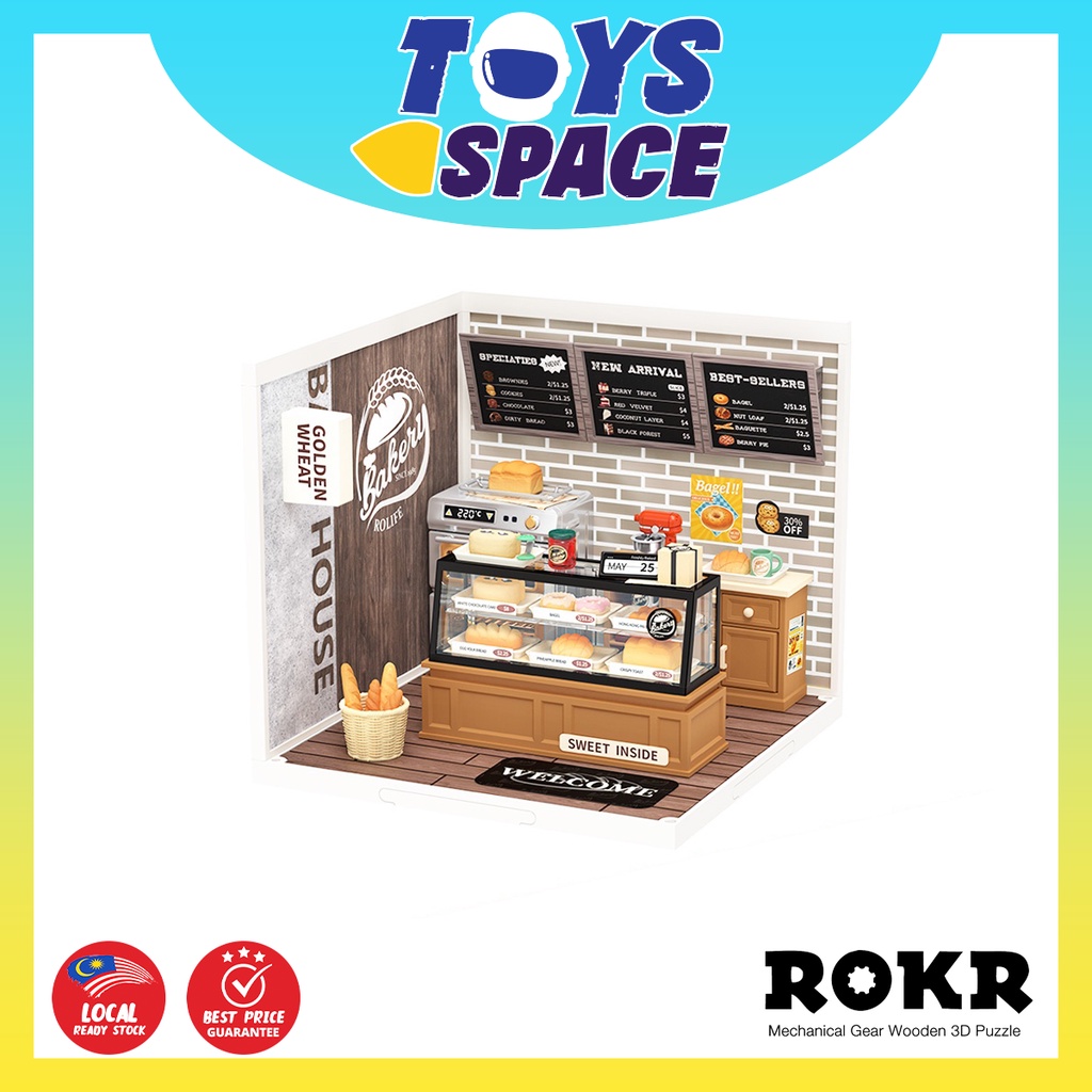 Robotime Rolife Golden Wheat Bakery DW005 | Shopee Malaysia