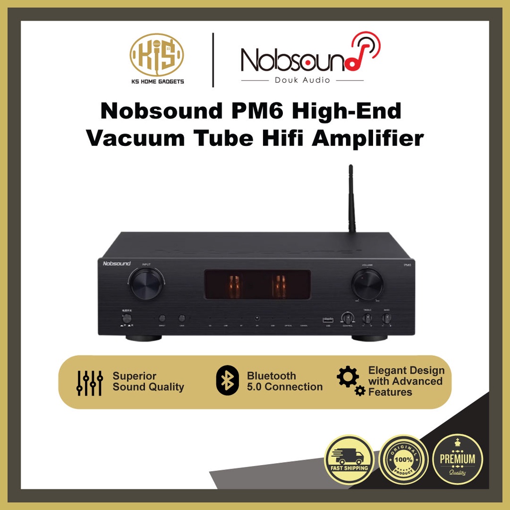 Nobsound PM6 High-End Vacuum Tube Hifi Amplifier With Bluetooth 5.0 ...