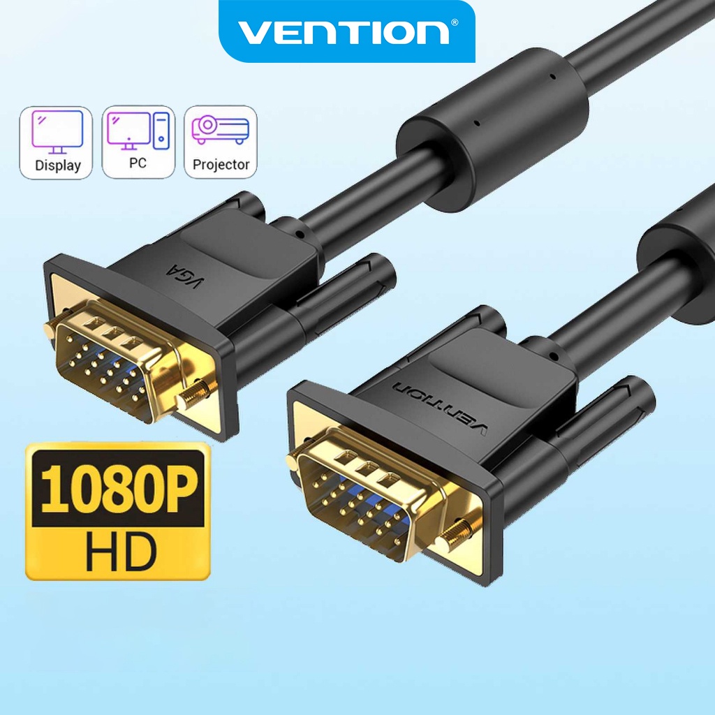 Vention VGA Cable Dual Ferrite Cores 1080P VGA Cable for Projector TV ...