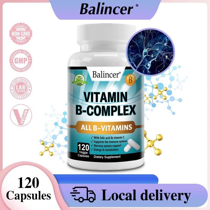 Balincer Vitamin B complex, with vitamin C and folate, supports immune ...