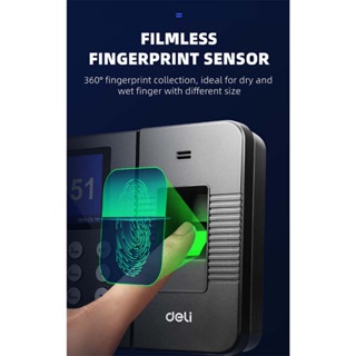 SUMAIRU Deli Fingerprint Attendance / Face Identification Clock Time ...