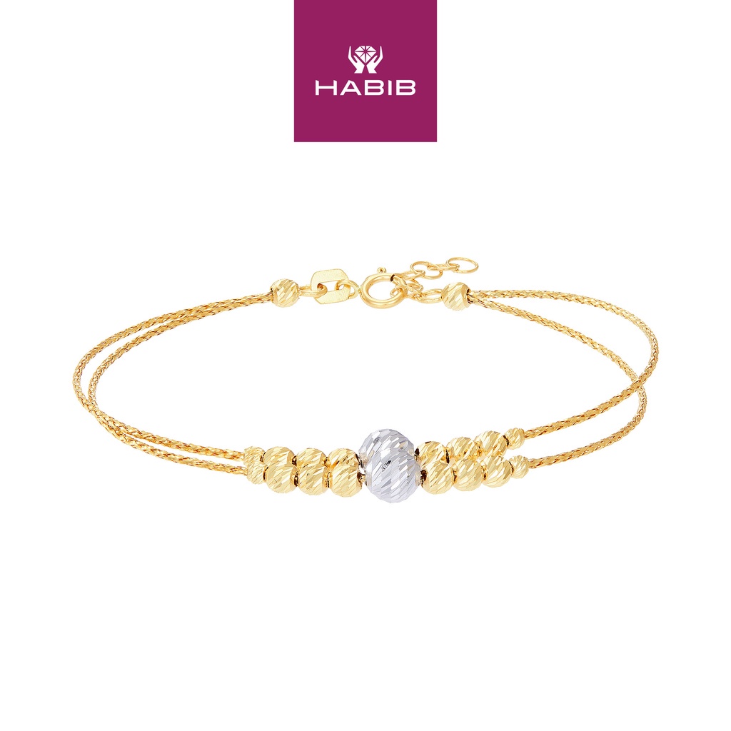 HABIB 585/14K Yellow and White Gold Bracelet 714-BR 2FC014-YW | Shopee Malaysia