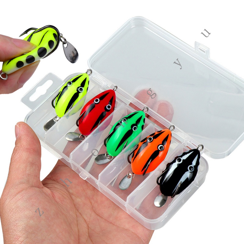 A Set of 5pcs Umpan Katak Casting 4cm/5.6g Artificial Frog Bait Mini ...