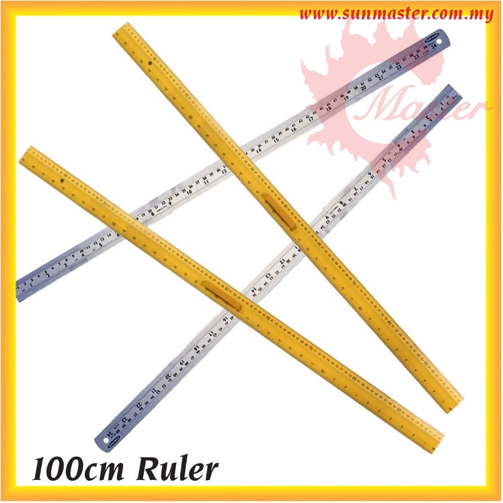 Long Ruler 100cm | 40 inch Metal Ruler Stainless Steel Ruler | 1 Meter ...