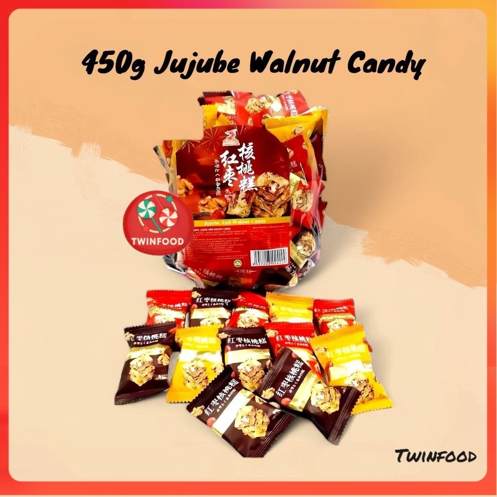 450g Jujube Walnut Candy – Soft Nougat Snack (Halal) | Shopee Malaysia