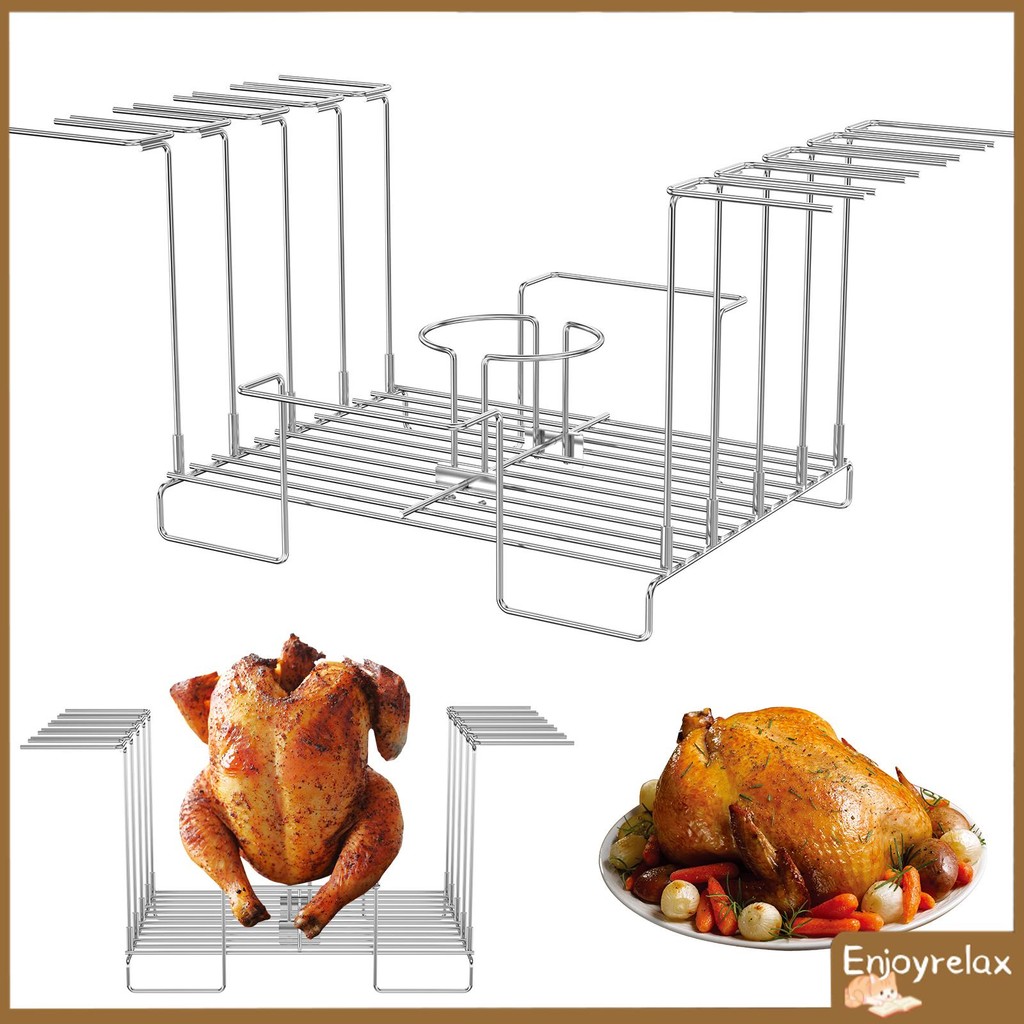 Can Chicken Holder Stainless Steel Beer Butt Chicken Holder with 10 ...