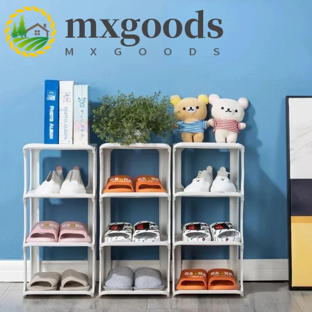 MXGOODS Removable Shoe Cabinet, Plastic Multi Layer Vertical Shoe Rack, Shoe Rack Organizer ...
