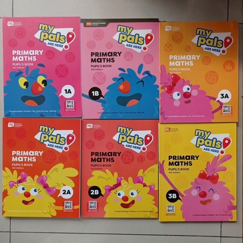 Physical BOOK My pals are Here primary Maths 4th Edition 1A 1B 2A 2B 3A ...