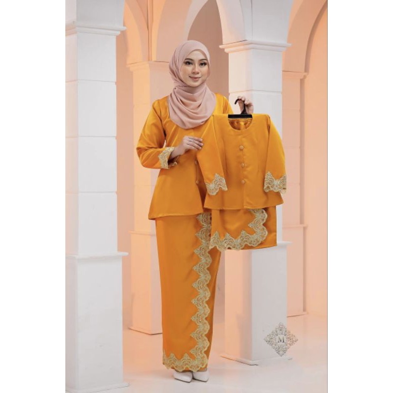 BAJU RAYA 2025 MINI KURUNG KEBAYA MODEN DEWASA BUDAK MINT GREEN SOFT ...