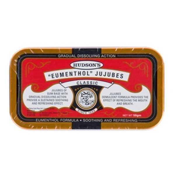 Hudson’s “ Eumenthol “ Jujubes Classic tin / bottle 50g | Shopee Malaysia