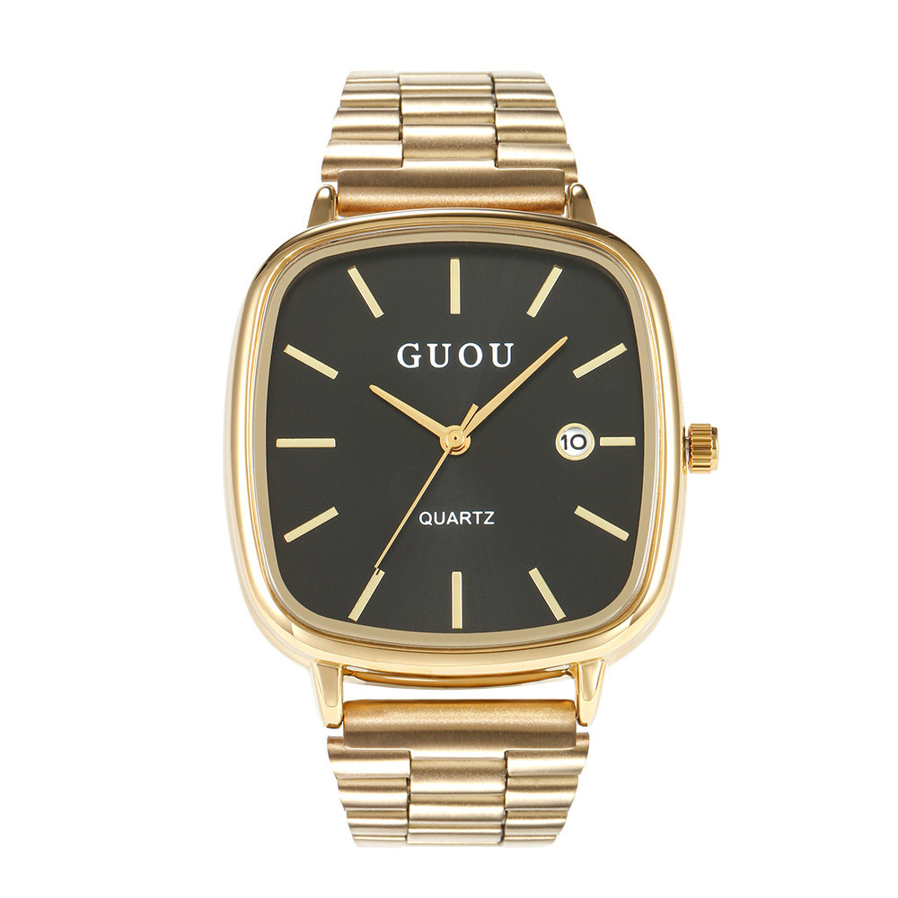 Guou 6066 Simple Retro Calendar Quartz Watch Classy Ladies Watch ...