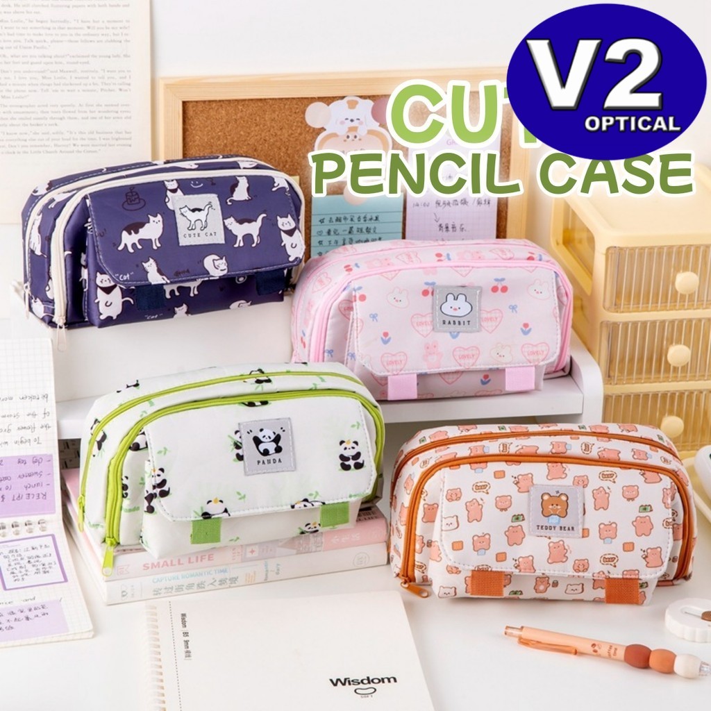 Cute Cartoon Pencil Case Multilayer Flip Pencil Box Large Capacity ...