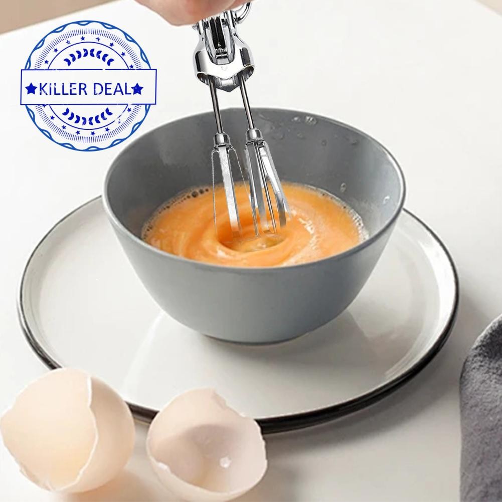 Semi-automatic Egg Beater Batter Mixer Double-head Speed Time Effort ...
