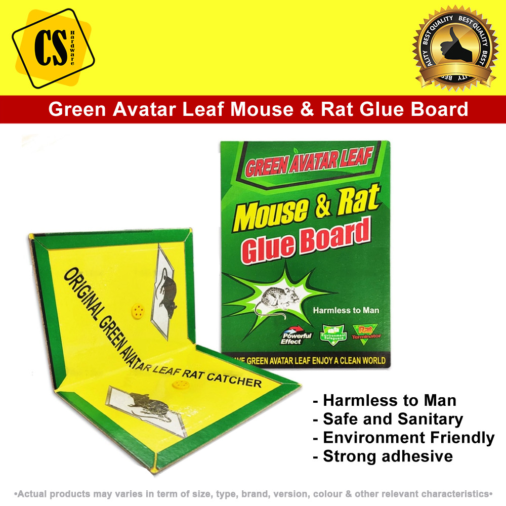 Green Avatar Leaf Mouse Rat Glue Board Mouse Rat Catcher Sticky Glue ...