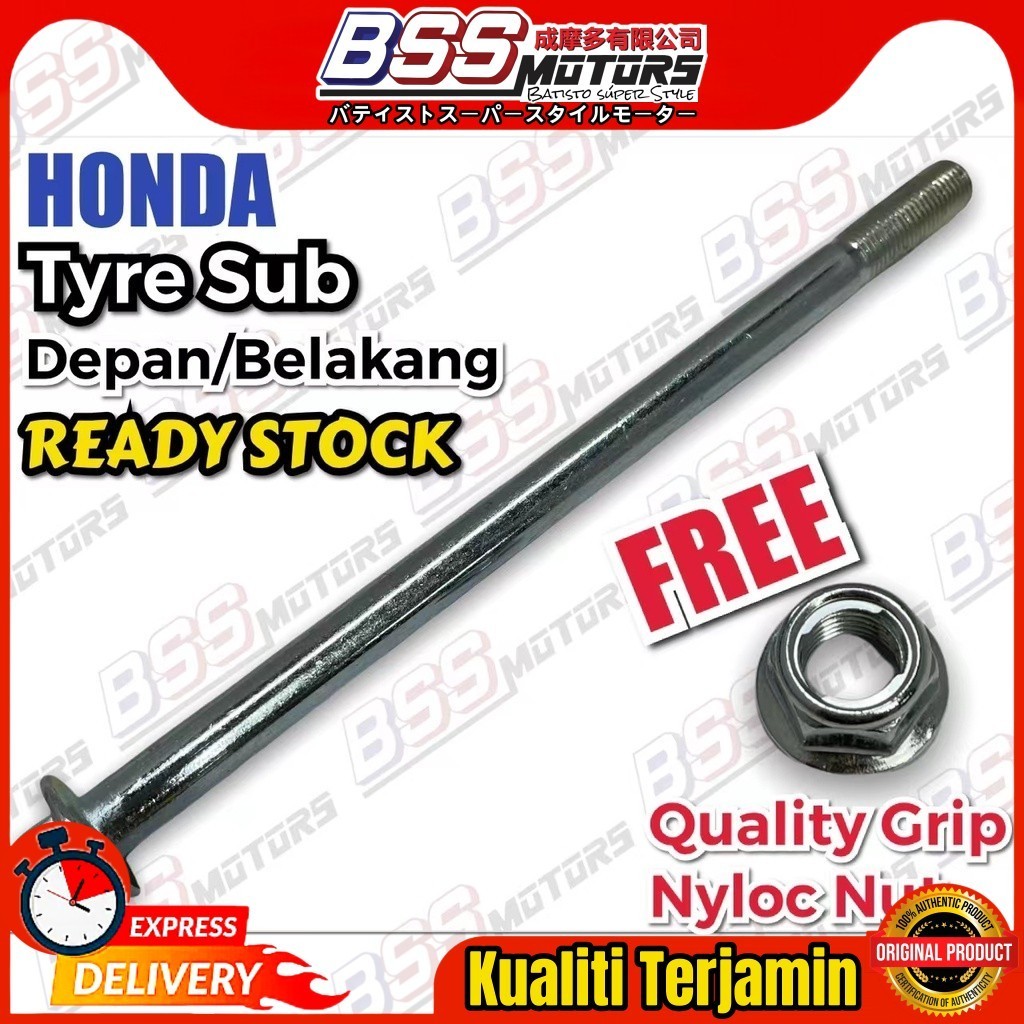 Tyre Wheel Shaft Sub Front / Rear EX5 Wave Alpha Dash 100 110 125 ...