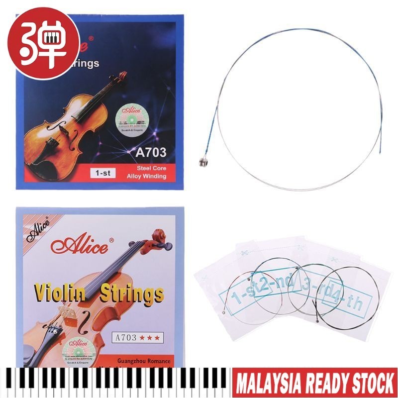 Violin Accessories Musical Instrument Accessories Alice A703 1 set of violin strings 4 pcs E A D ...