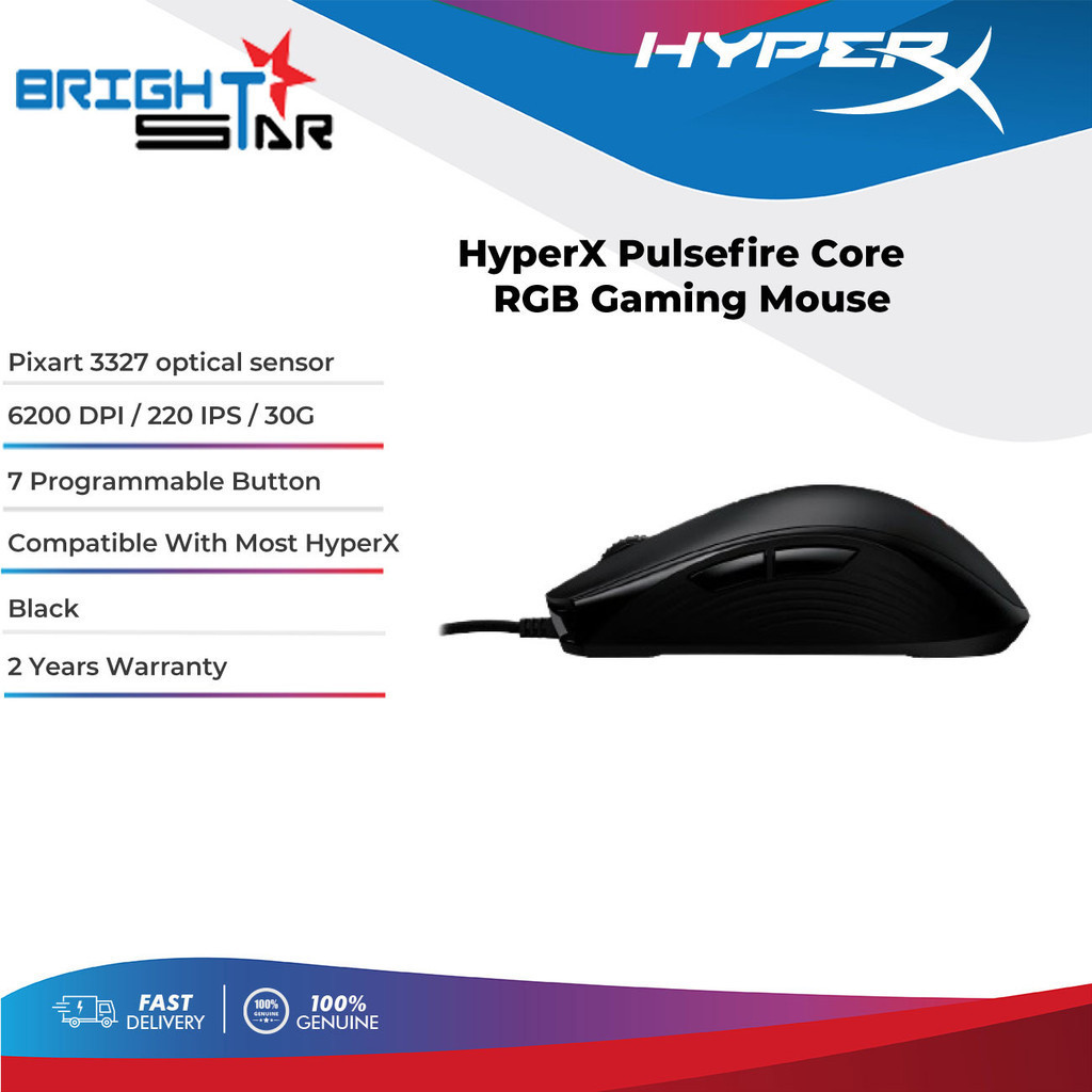 HyperX Pulsefire Core Gaming Mouse - 4P4F8AA | Shopee Malaysia