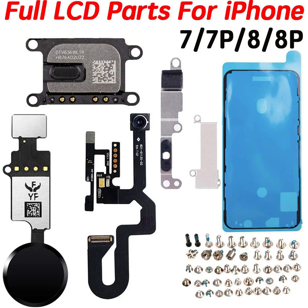 LCD Small Parts For iPhone 7 7P 8 Plus f Front Camera Home Button Flex ...