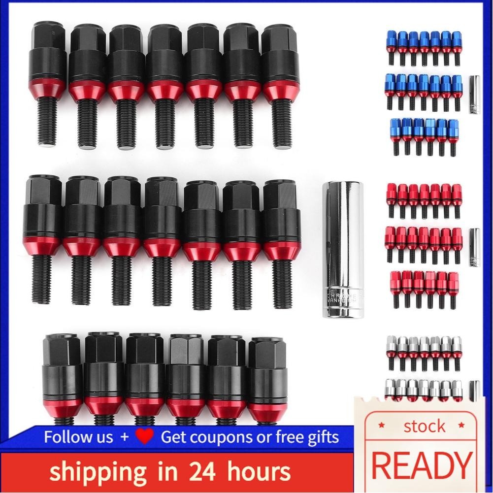 Newlanrode Thread Lug Bolt Cathodic Black Coating Aluminum Wheel Bolts ...