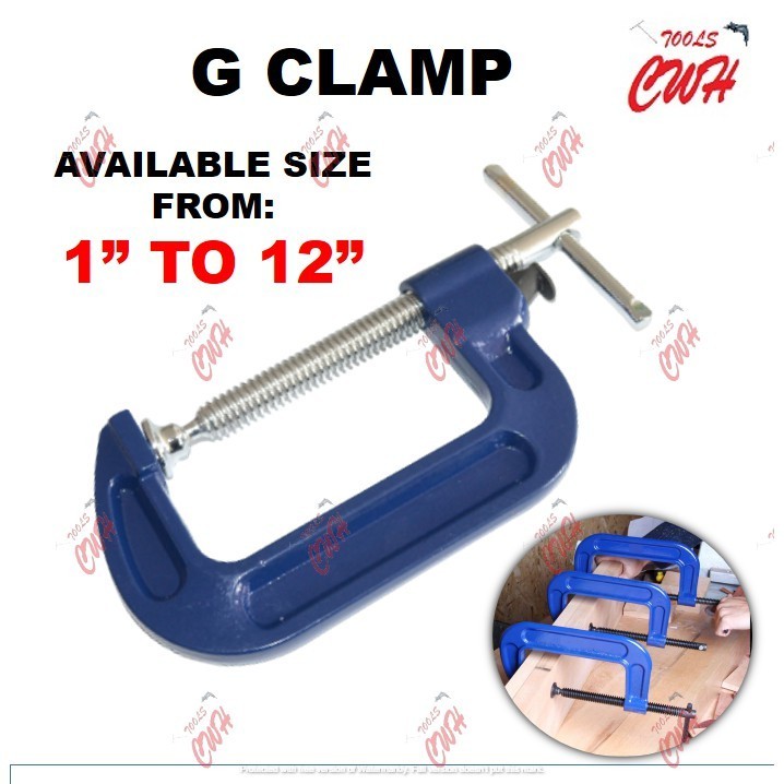 1" TO 12" G CLAMP (RANDOM COLOR) C CLAMPING WOOD HOLDING TOOL TOOLS ...