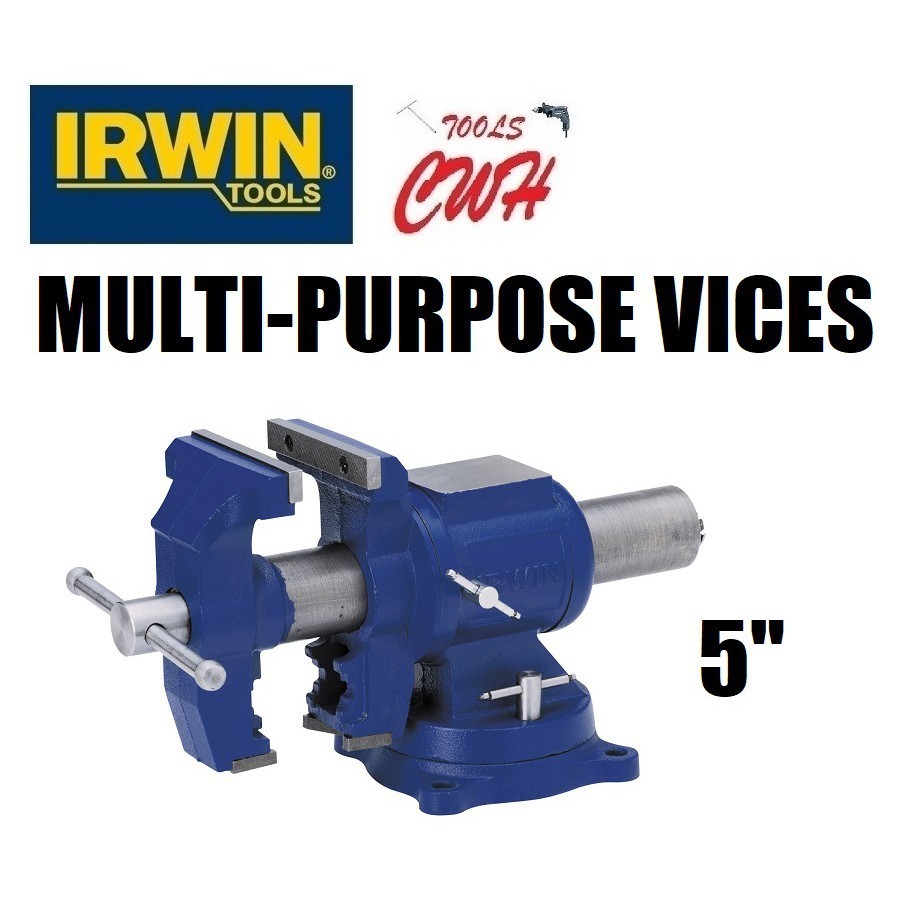 PRC / IRWIN 5" MULTI PURPOSE SWIVEL BASE BENCH VICES VICE VISE VISES ...