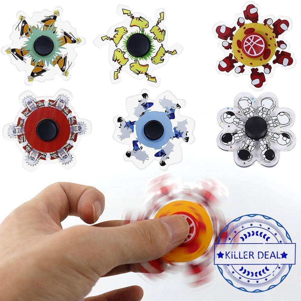 Running Animation Fidget Spinner Naruto Among Us Goku Spinning Top Toys ...