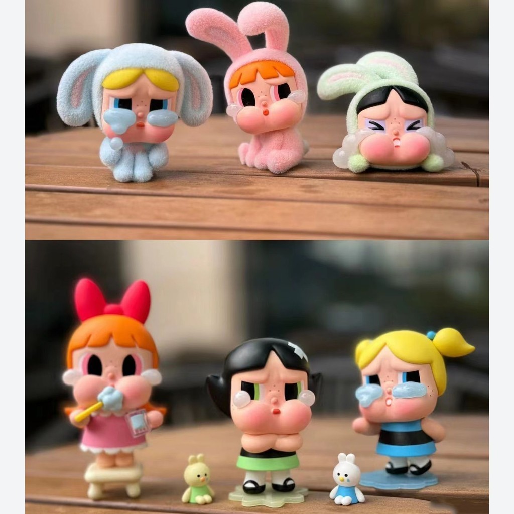 P POPMART POPMART CRYBABY Powerpuff Girls Crying Baby Figure Mystery ...