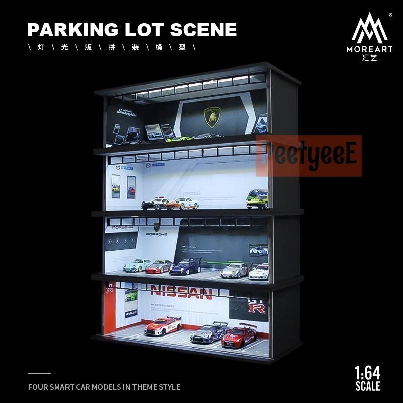 Scene Model 1/64 Car Model Scene Street View Underground Parking Lot ...