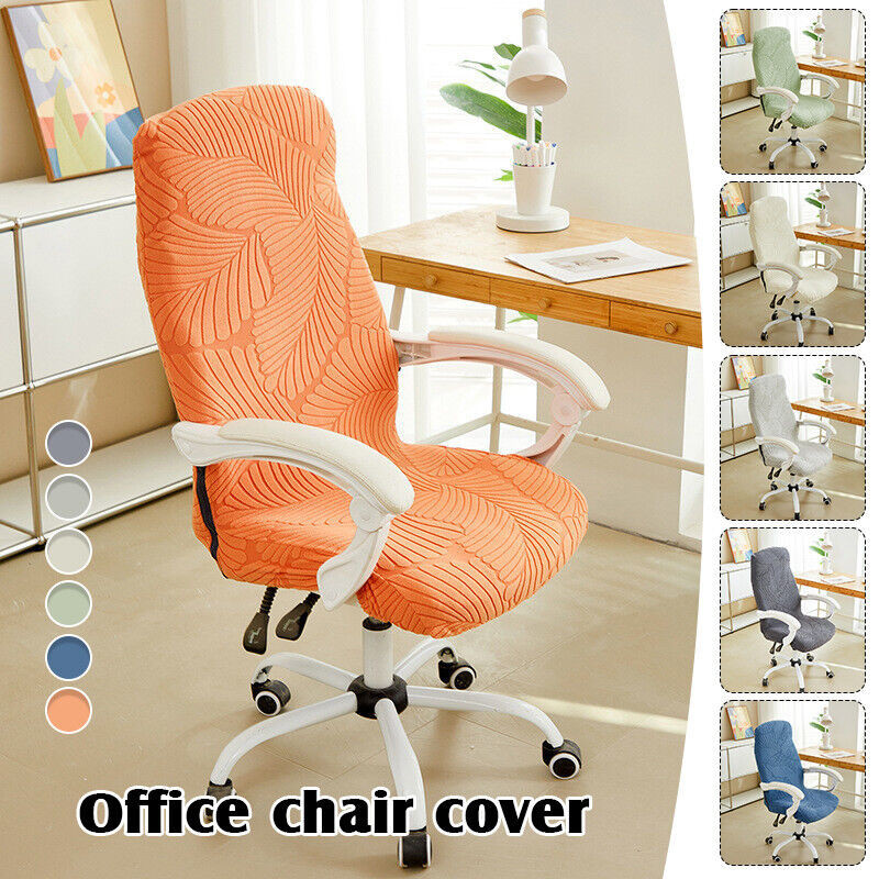 Jacquard Office Chair Cover Stretch Computer Rotating Chair Cover with ...
