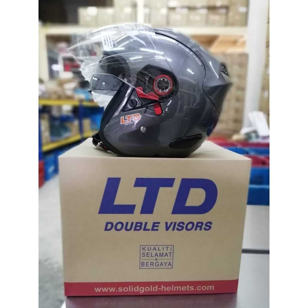 LTD INFINITY AVENT DOUBLE VISOR HELMET (GREY) | Shopee Malaysia