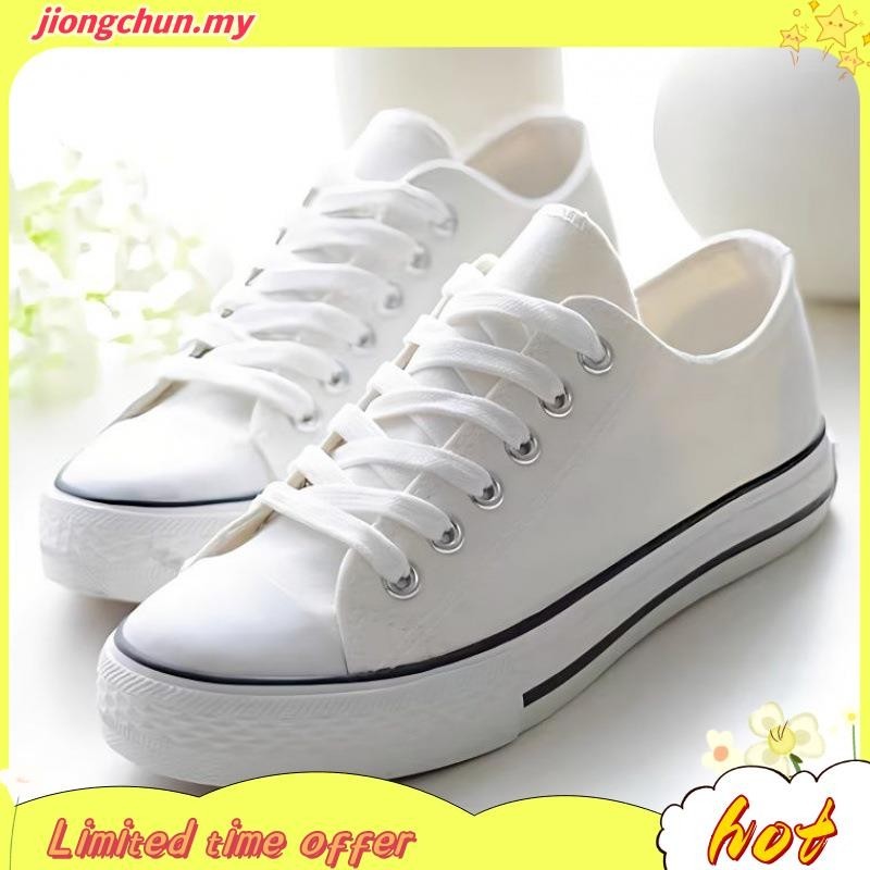 kasut sport wanita kasut sekolah putih kasut perempuan Canvas shoes ...